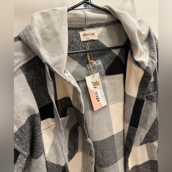 Jackets & Coats | Brand New Plaid Hooded Shacket | Poshmark